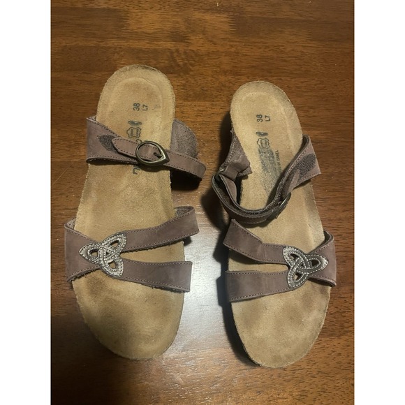 Naot | Shoes | Naot Womens Size 38 Us 7 Brown Leather Sandals ...